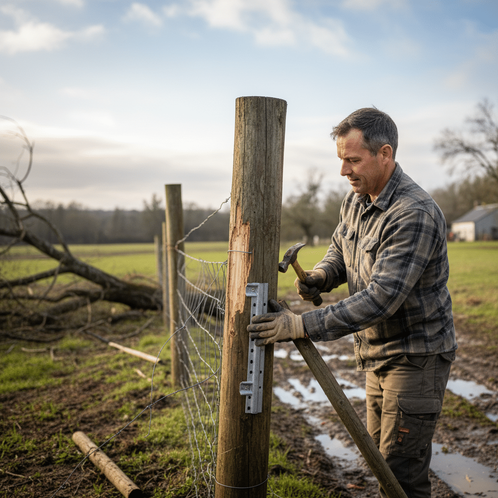 How to Repair a Broken Fence Post After a Storm - DFW Fence Contractors ...
